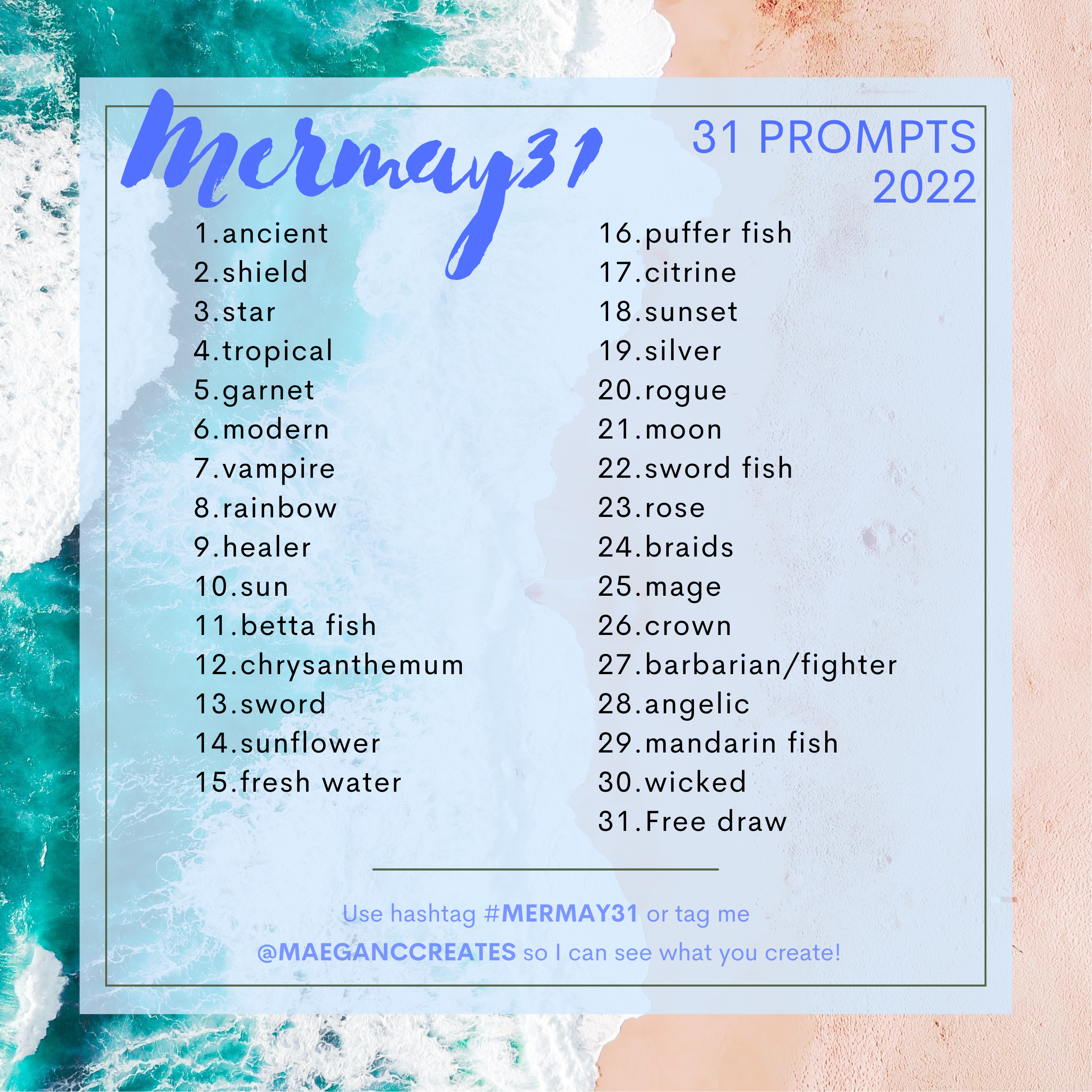 Mermay 2022 Prompts – MaeganCookCreates